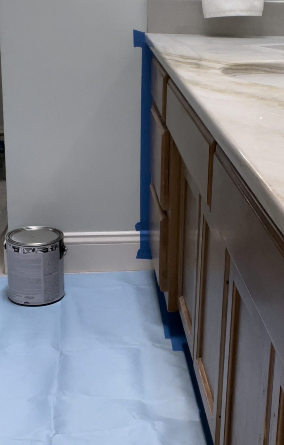 How To Paint Over Painted Bathroom Cabinets
