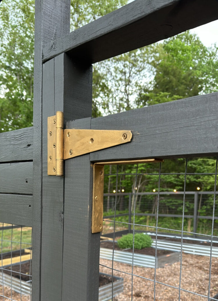 Gold Hardware for my Garden Gate - Beneath My Heart